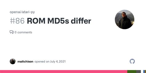 rom md5s differ · issue 86 · openai atari py · github