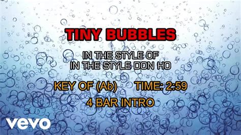 Don Ho Tiny Bubbles Karaoke Youtube Music