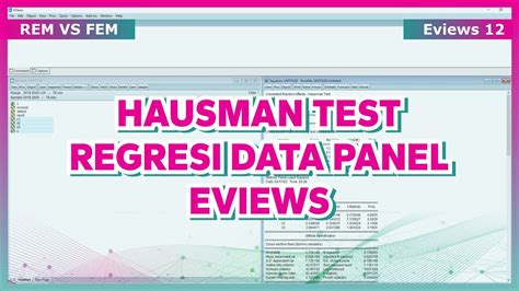 Cara Uji Hausman Eviews ️ Regresi Data Panel Eviews ‼️ Youtube