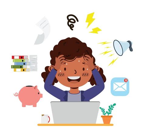 Stress Woman Vector Art Icons And Graphics For Free Download