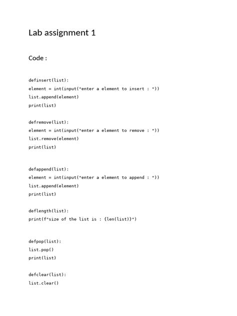 Lab Assignment 1 2 Pdf