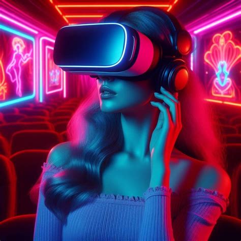 Premium Photo Girl Watching With Vr