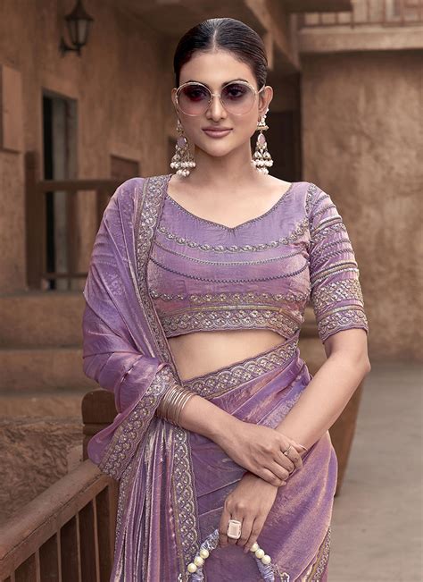 Buy Latest Purple Sarees Online For Women Cbazaar