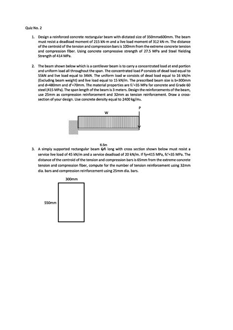 exam2 redacted design of singly and doubly reinforced rectangular