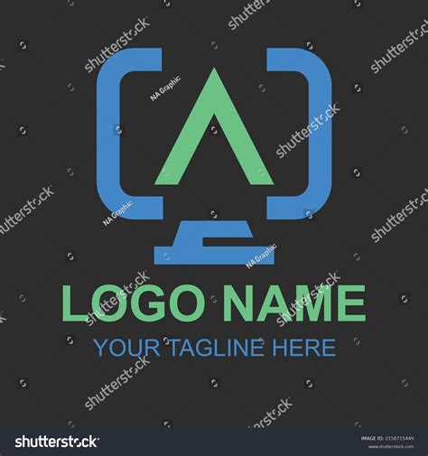 Programming Code Computer Monitor Logo Template เวกเตอร์สต็อก ปลอดค่า