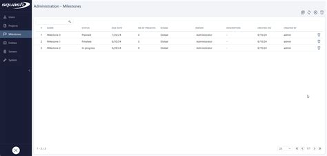 Manage Milestones Squash Tm Documentation