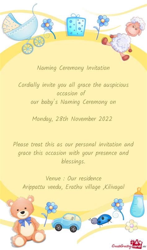 Cordially Invite You All Grace The Auspicious Occasion Of Free Cards