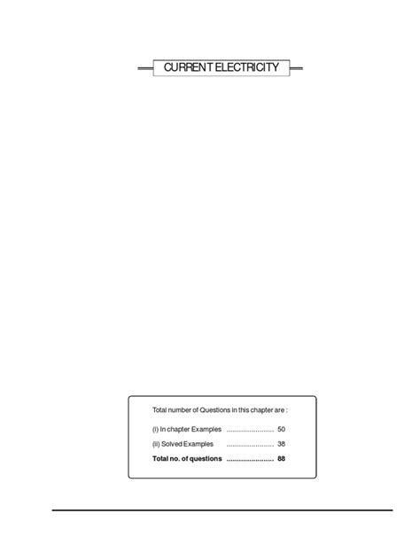 3 Current Electricity Theory And Solved Exam Module 4 Pdf