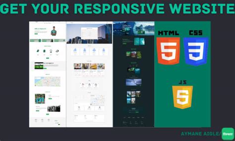 Build Responsive Website Using Html Cssjs By Aymaneaigle Fiverr