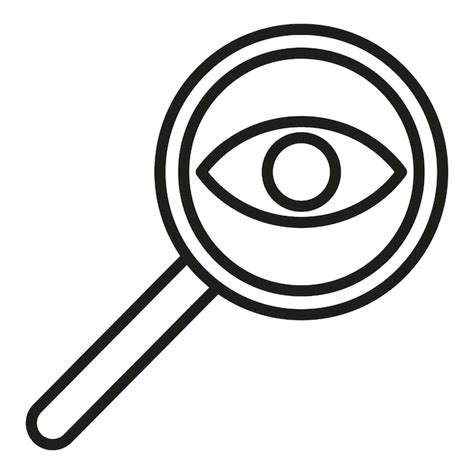 Premium Vector Magnifier Icon Outline Vector Eye Test Optical Clinic