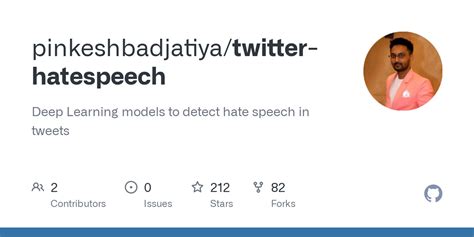 Github Pinkeshbadjatiyatwitter Hatespeech Deep Learning Models To Detect Hate Speech In Tweets
