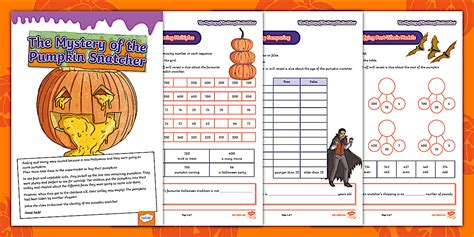 Year 3 Maths Mystery Game Mystery Of The Pumpkin Snatcher