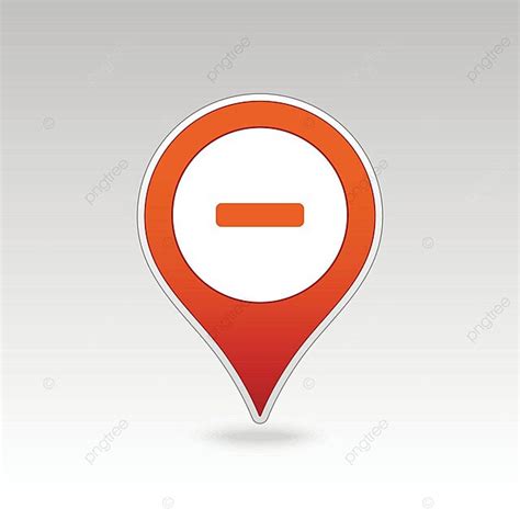 Minus Pin Map Icon Map Pointermarkers Location Sign Icon Vector