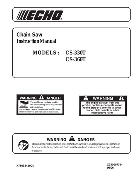 Echo CS T CS T User Manual