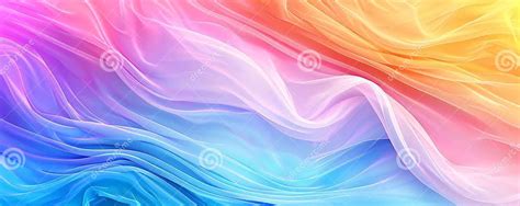 A Beautiful Rainbow Gradient Wave Pattern With Soft Flowing Curves And A Smooth Blend Of Colors