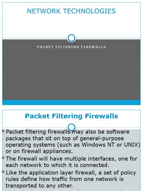 Packet Filtering Firewalls Pdf Firewall Computing Transmission