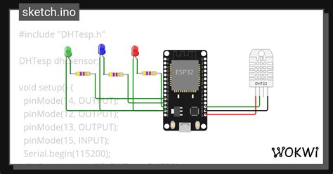 Sensor Suhu Esp Wokwi Esp32 Stm32 Arduino Simulator