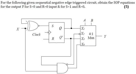 Solved For The Following Given Sequential Negative Edge Triggered