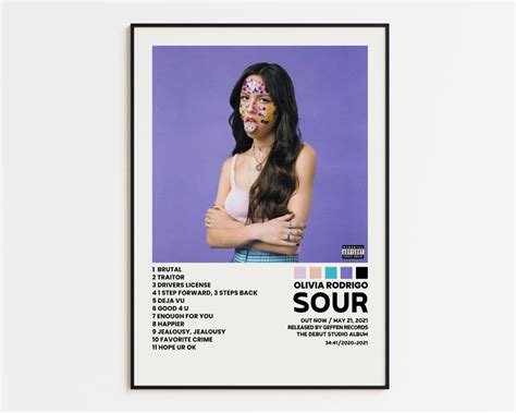 Olivia Rodrigo Cover Poster Sour Album