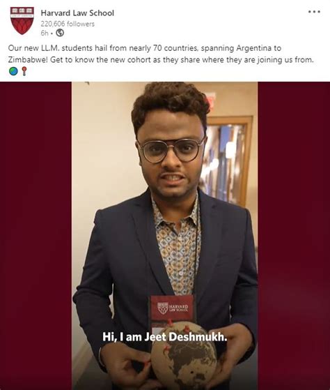 Delighted To See Vishwajeet Deshmukh One Of Jurists First India Based Staffers In 2020 And