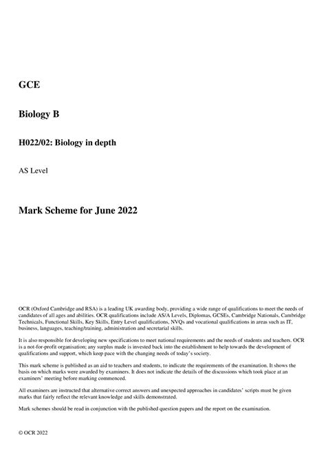 OCR A LEVEL JUNE MATHEMATICS MATHS B MEI H PAPER PURE MATHS AND MECHANICS MARKSHEME
