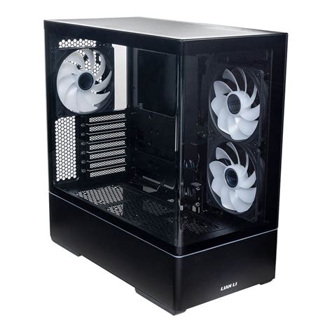 Lian Li Cg237 Tempered Glass Atx Mid Tower Computer Case Black Micro Center
