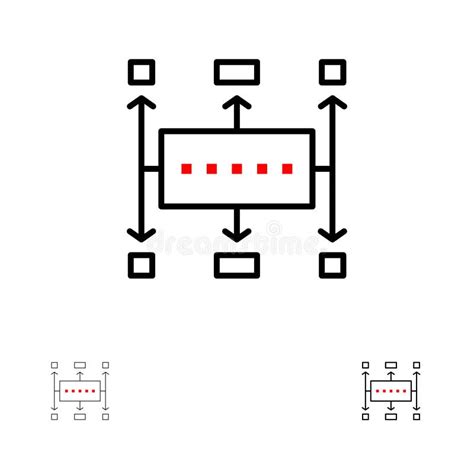 Workflow Workflow Planning Business Modern Planning Bold And Thin Black Line Icon Set Stock