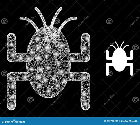 Bright Web Bug Tick With Bright Glare Spots Stock Vector Illustration Of Beetle Cockroach