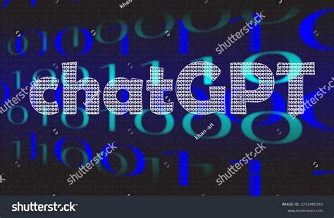 chat gpt text binary number design stock illustration 2252465355