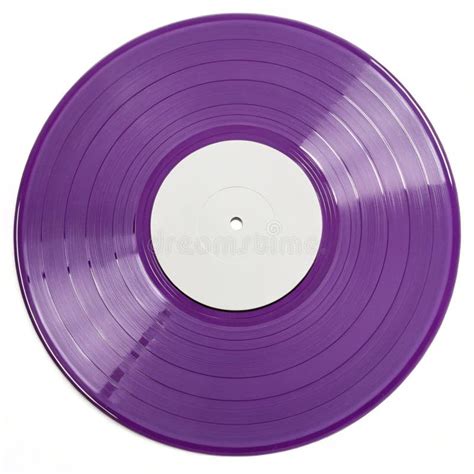 Disco De Vinilo Morado Aislado Sobre Fondo Blanco Stock De Ilustración