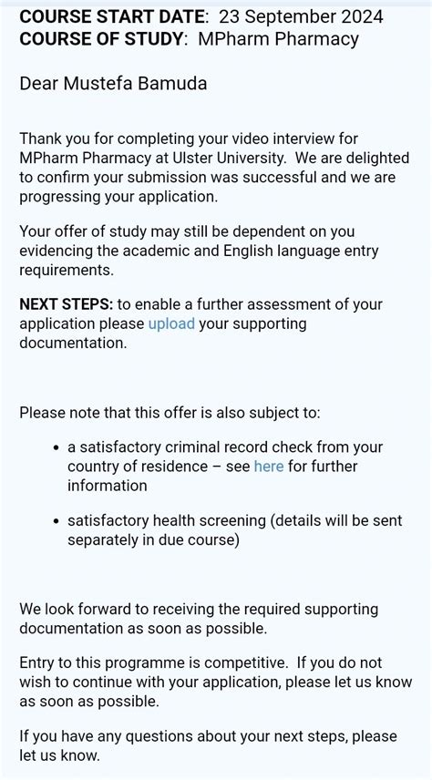 Mustefa Geda Bamuda On Linkedin Ulster University Screening Stages Are Very Tough Document…