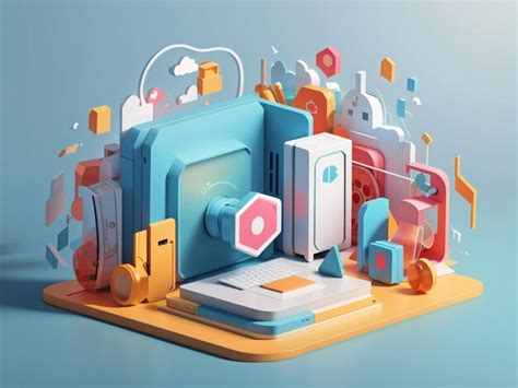 Premium Ai Image 3d Computing And Storage Security Concept Advanced