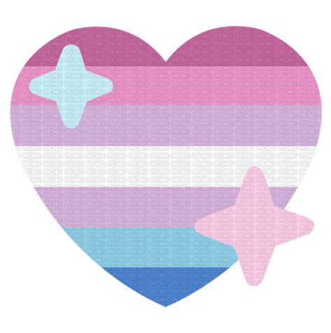 Bigender Pride Heart Emoji Lgbt Lgbtq Lgbtqia Pride Heart
