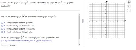 Solved Describe How The Graph Of G X X Can Be Obtained Chegg Com