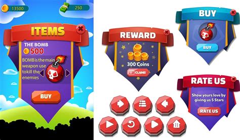 Medieval Rpg Simulation Game Ui With Buttons 4249398 Vector Art At Vecteezy