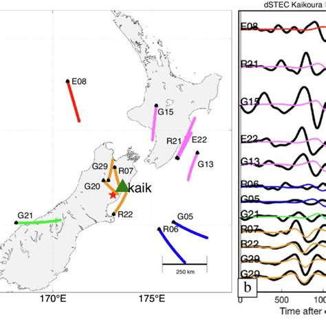 Single Station Gnss Ionospheric Network For The 2016 Mw 7 8 Kaikoura
