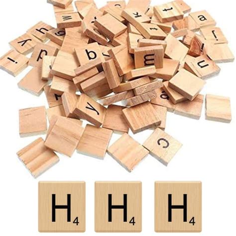 Glamified Pack Of 50 H Scrabble Tiles Same Letters Bags Wooden