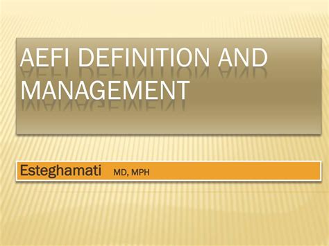 Ppt Aefi Definition And Management Powerpoint Presentation Free Download Id 5714277