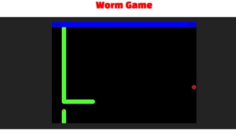 Worm Game Using Htmlandcss In Vanillajs With Source Code Sourcecodester