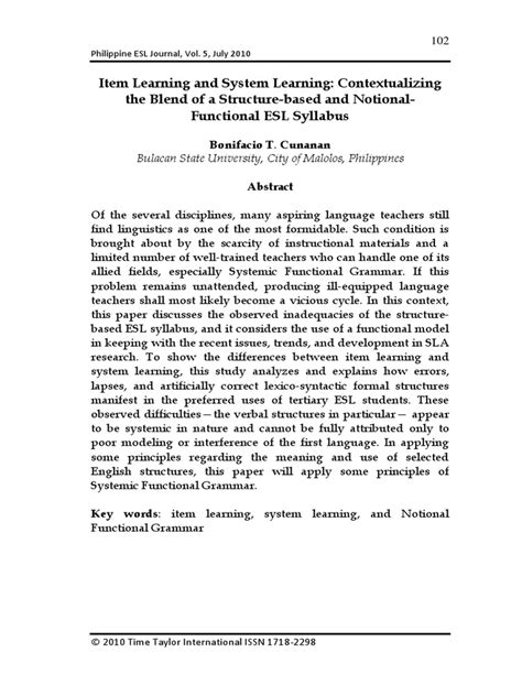 Syllabus Pdf Grammatical Tense Second Language Acquisition