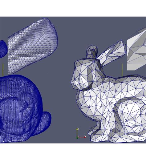 Stanford Bunny Mesh On The Left K Faces And The Resulting Mesh Download Scientific Diagram