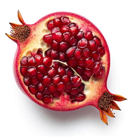Premium Photo Pomegranate Half Isolated On White Background