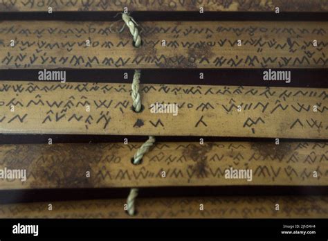 Ancient Scripts Written On Bamboo—originated From Lampung Sumatra—is