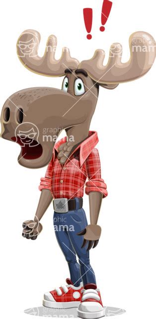 Cartoon Deer Character 112 Vector Graphics Set Shocked Graphicmama