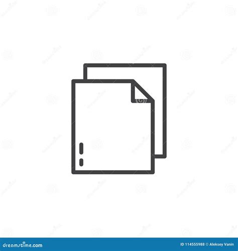 Document File Outline Icon Stock Vector Illustration Of Text 114555988