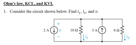 Solved 1 Consider The Circuit Shown Below Find I1i2 And