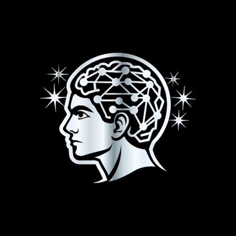 human head with brain and neural network artificial intelligence