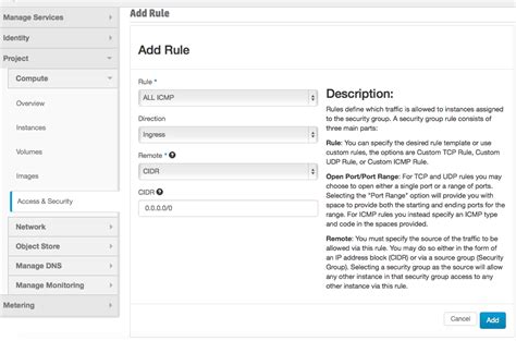 enable ping on hp cloud server router and security group settings