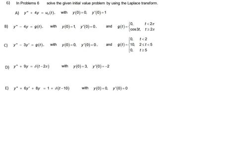 Solved In Problems Solve The Given Initial Value Chegg Com