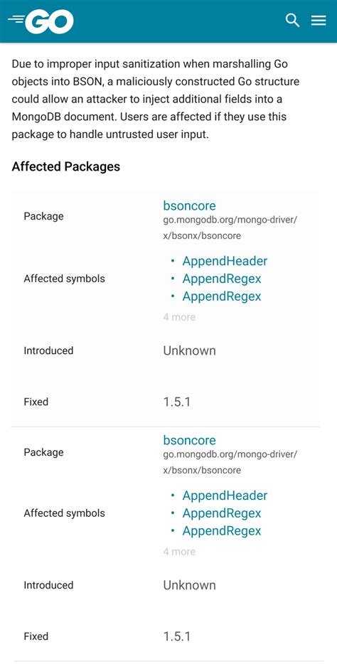 Xpkgsite Add Affected Symbols Section To Vulnerability Pages · Issue
